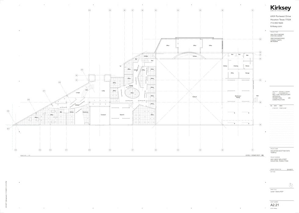 houston scottish rite drawing set : gregg kalba aia portfolio