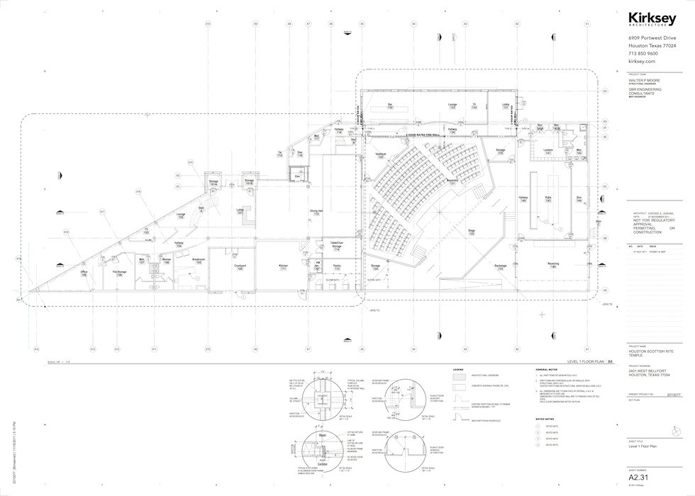 houston scottish rite drawing set : gregg kalba aia portfolio